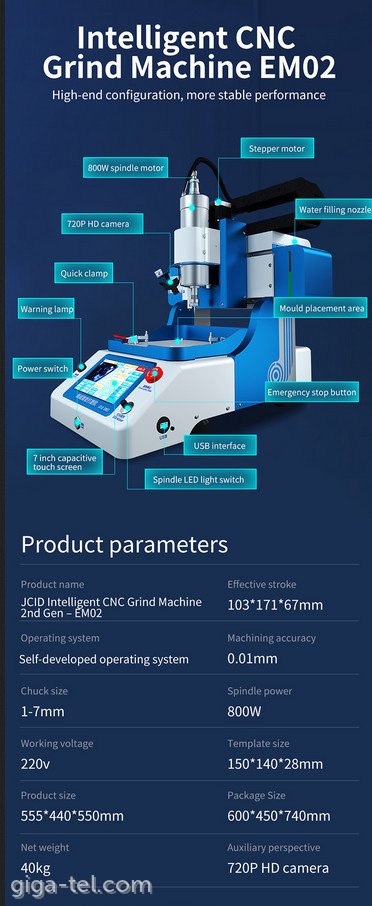 JCID Intelligent CNC automatic Grind Machine 2.Gen EM02 + fixture ...